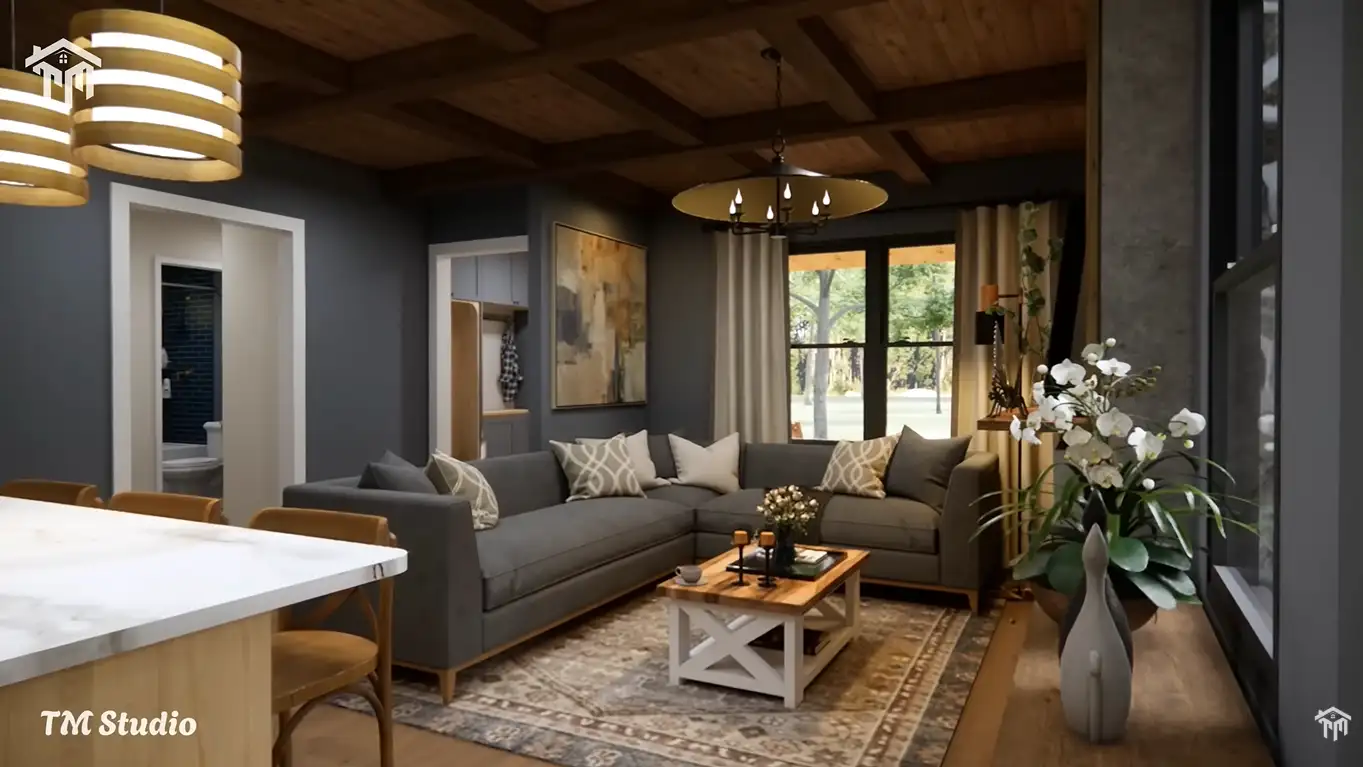 TMS-017-CF1 | 2-Bedroom - TM Studio - Small House Design