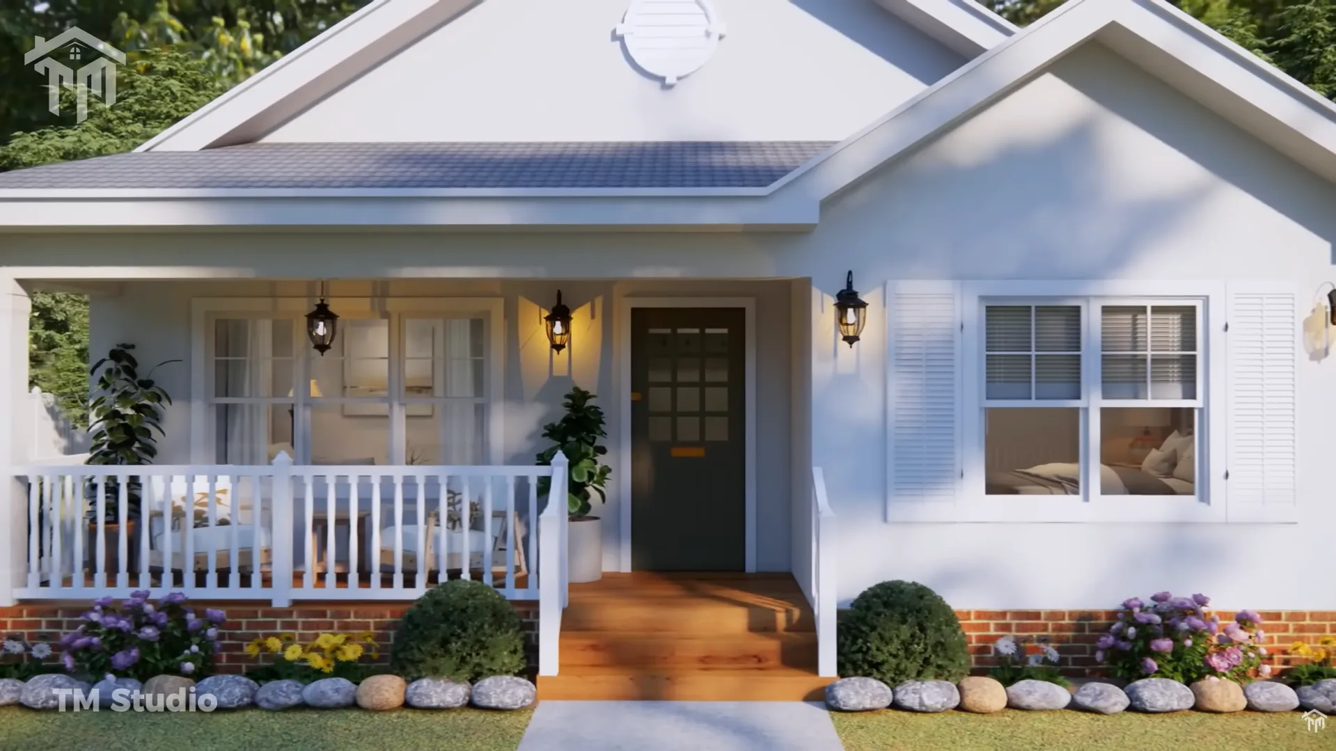 TMS-012-CF1 | 2-Bedroom - TM Studio - Small House Design