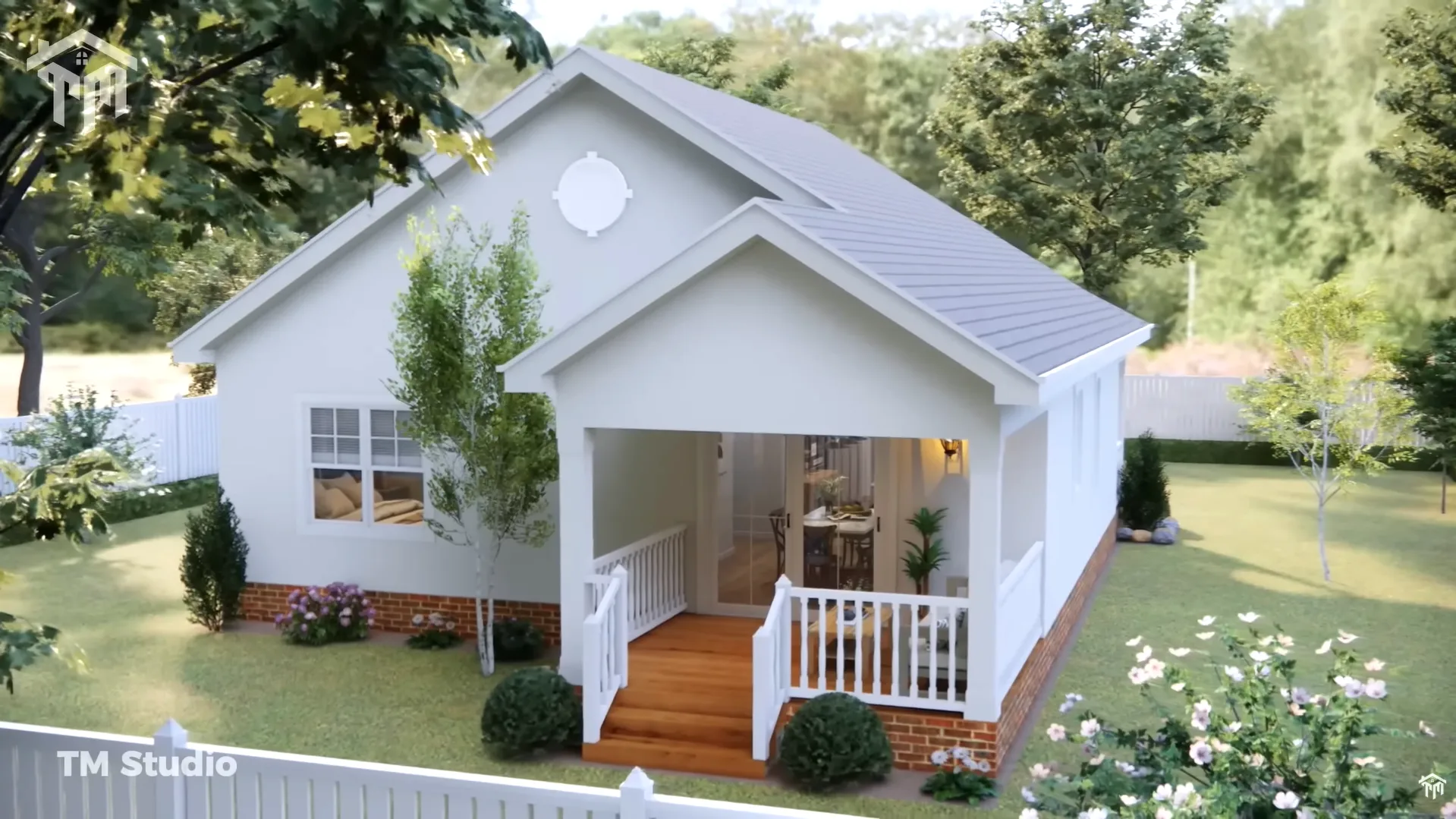 TMS-012-CF1 | 2-Bedroom - TM Studio - Small House Design