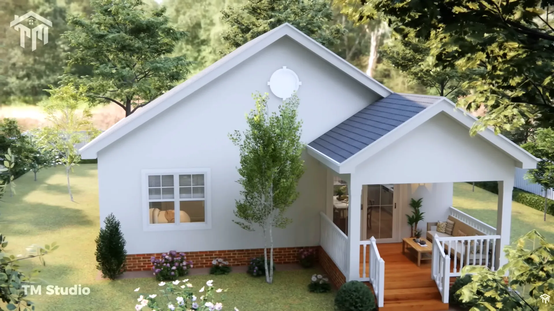 TMS-012-CF1 | 2-Bedroom - TM Studio - Small House Design