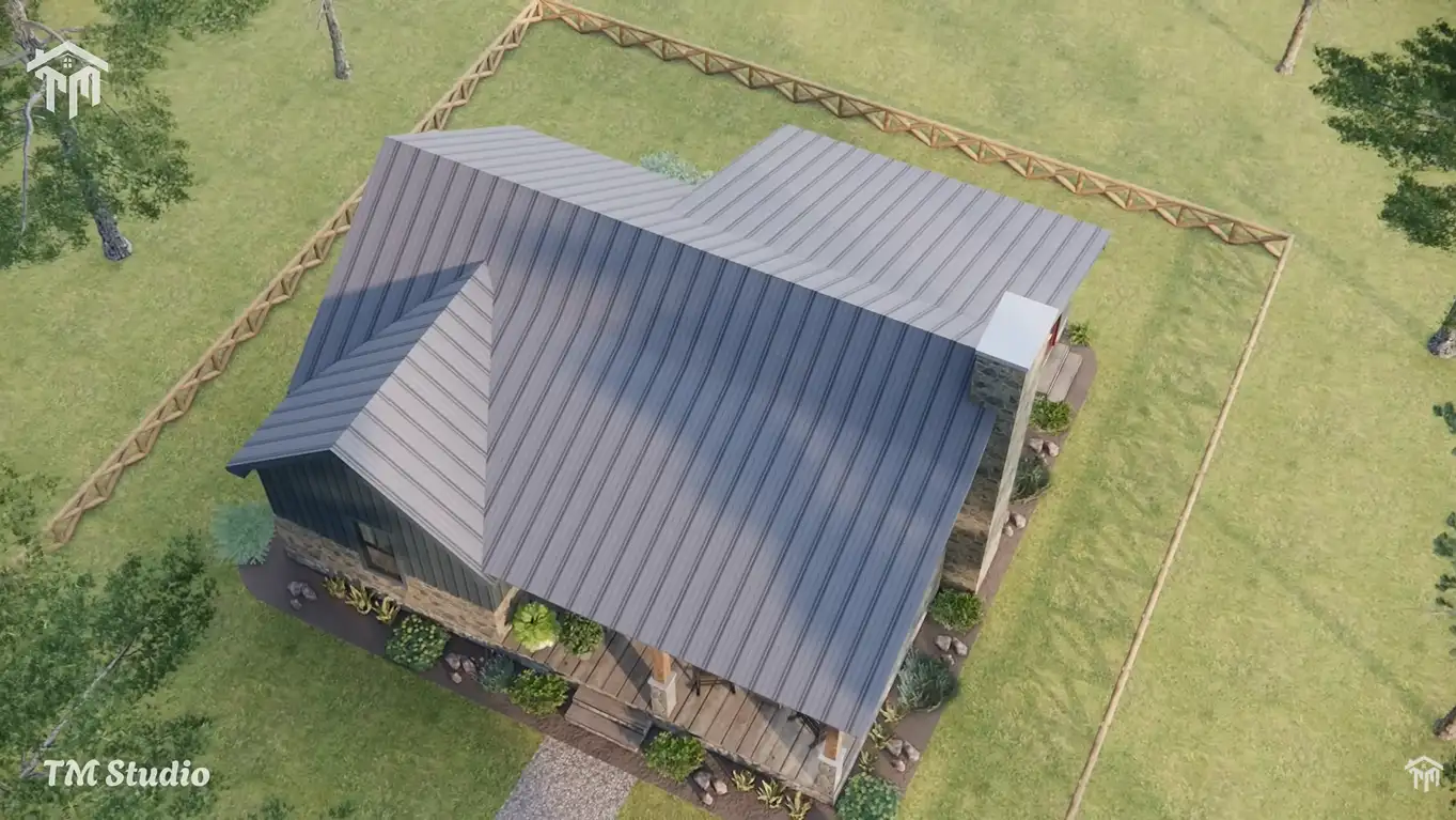 TMS-022-CF1 | TM Studio - 2 Bedroom Craftsman House Plan