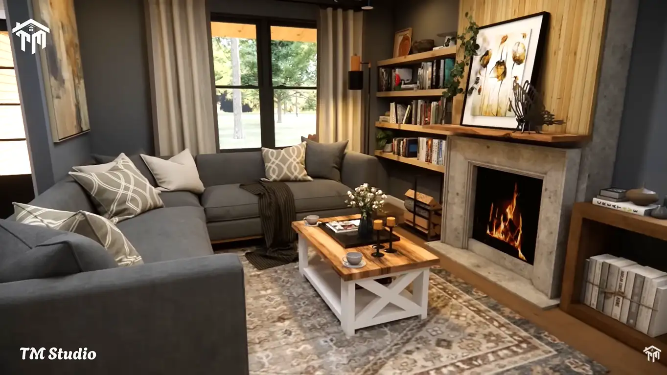 TMS-017-CF1 | 2-Bedroom - TM Studio - Small House Design