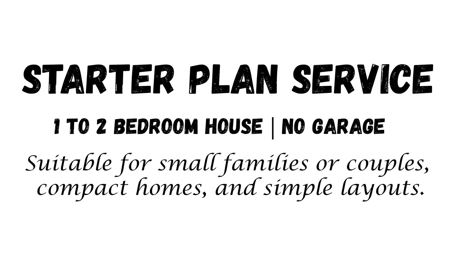 Starter Plan Service - TM Studio - Small House Design