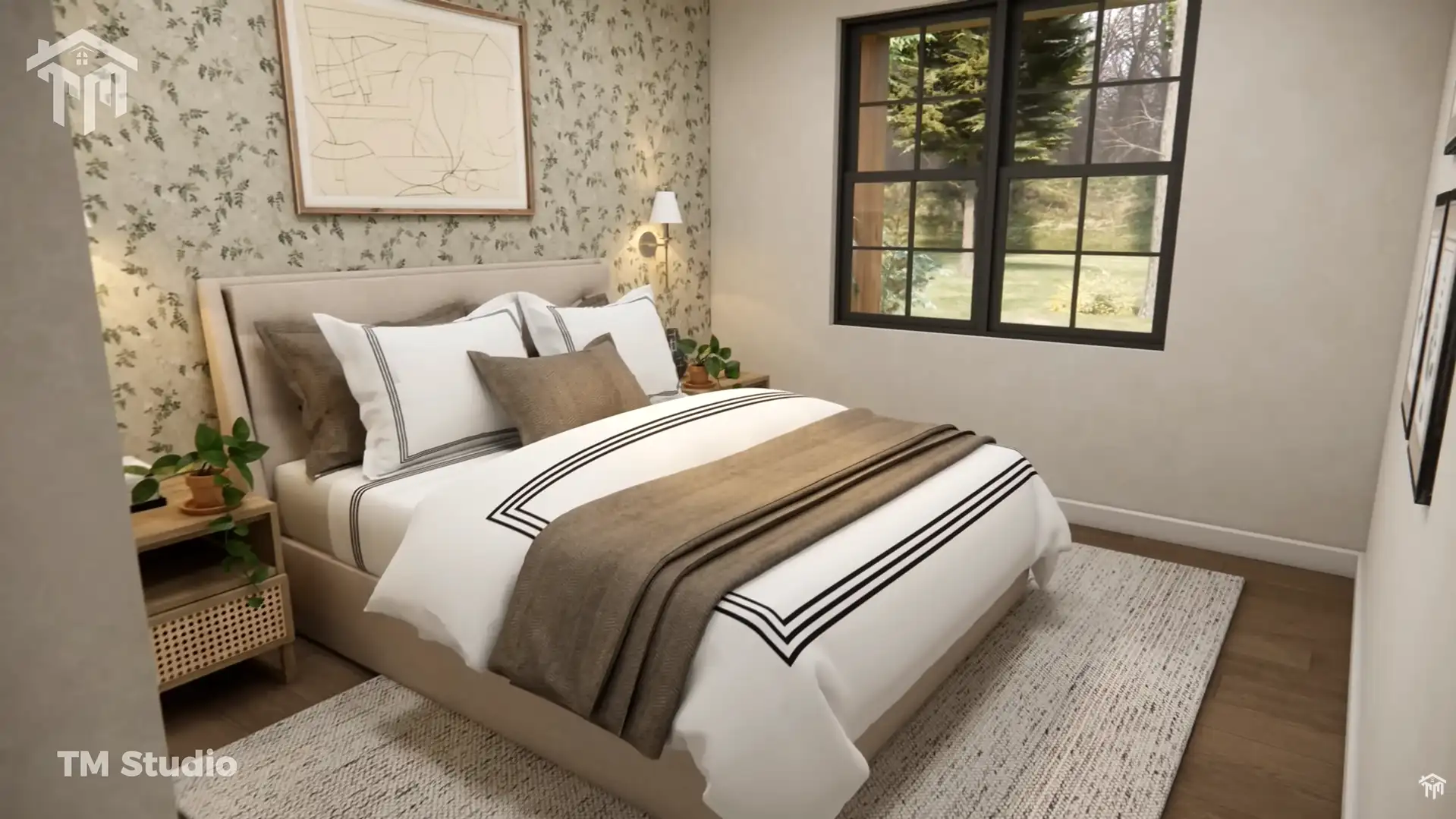 TM Studio 2 Bedroom Small House Floor Plan | Cozy Single-Story Home Design