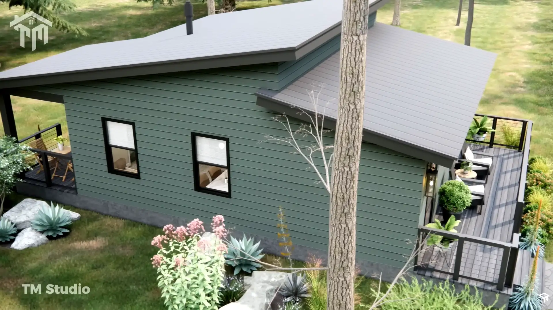 TM Studio 1 Bedroom Compact Home Modern Small House Plan 638 Sq Ft