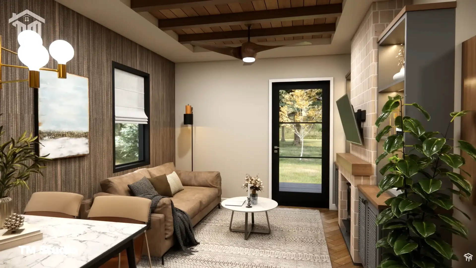 TM Studio 1 Bedroom Compact Home Modern Small House Plan 638 Sq Ft